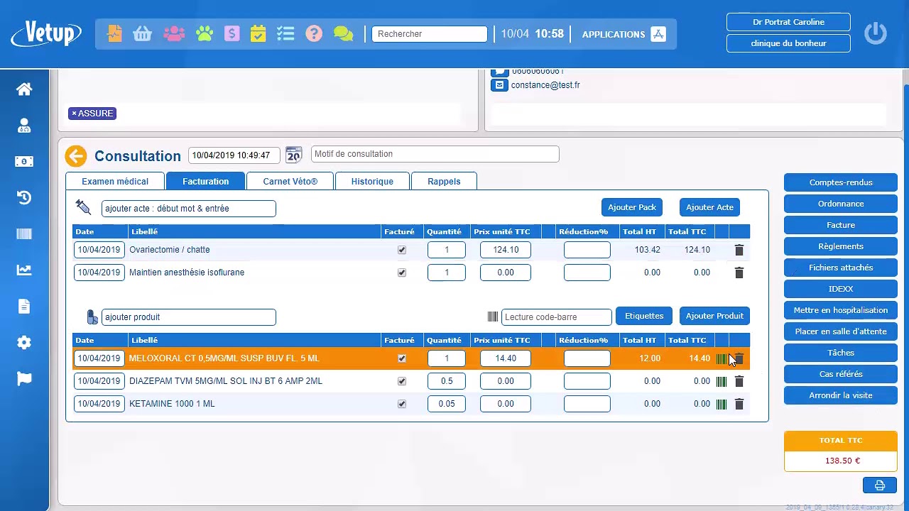 Gérer mes registres (exemple des narcotiques) - Vetup Help