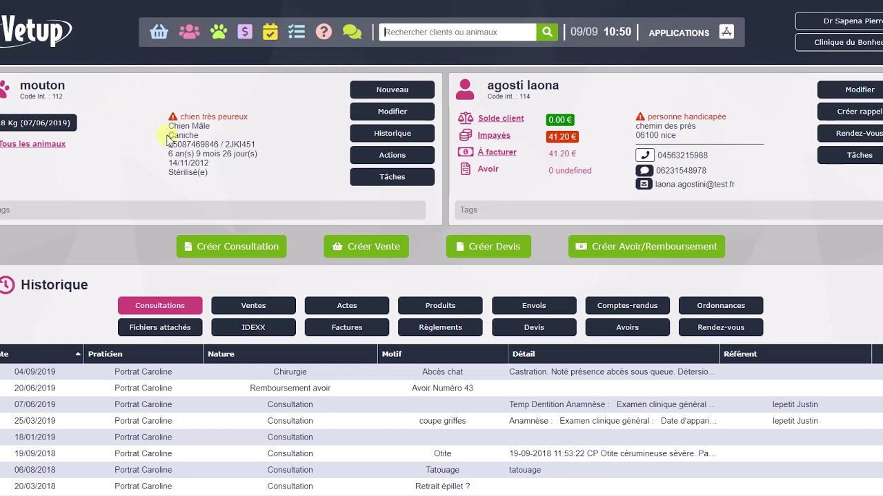 Gérer les alertes - Vetup Help